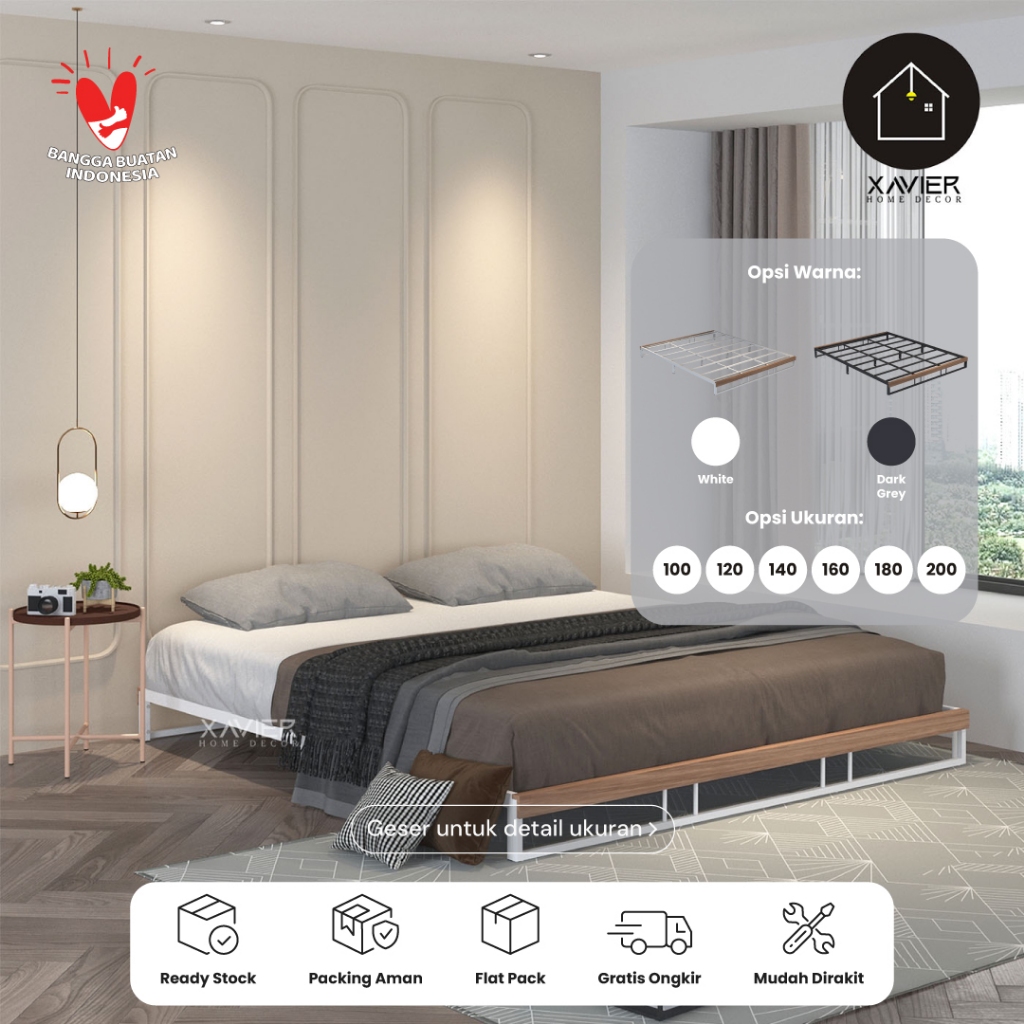 Jual Xavier Home Decor - Dipan Besi Minimalis HIRO / Ranjang Besi Anti ...