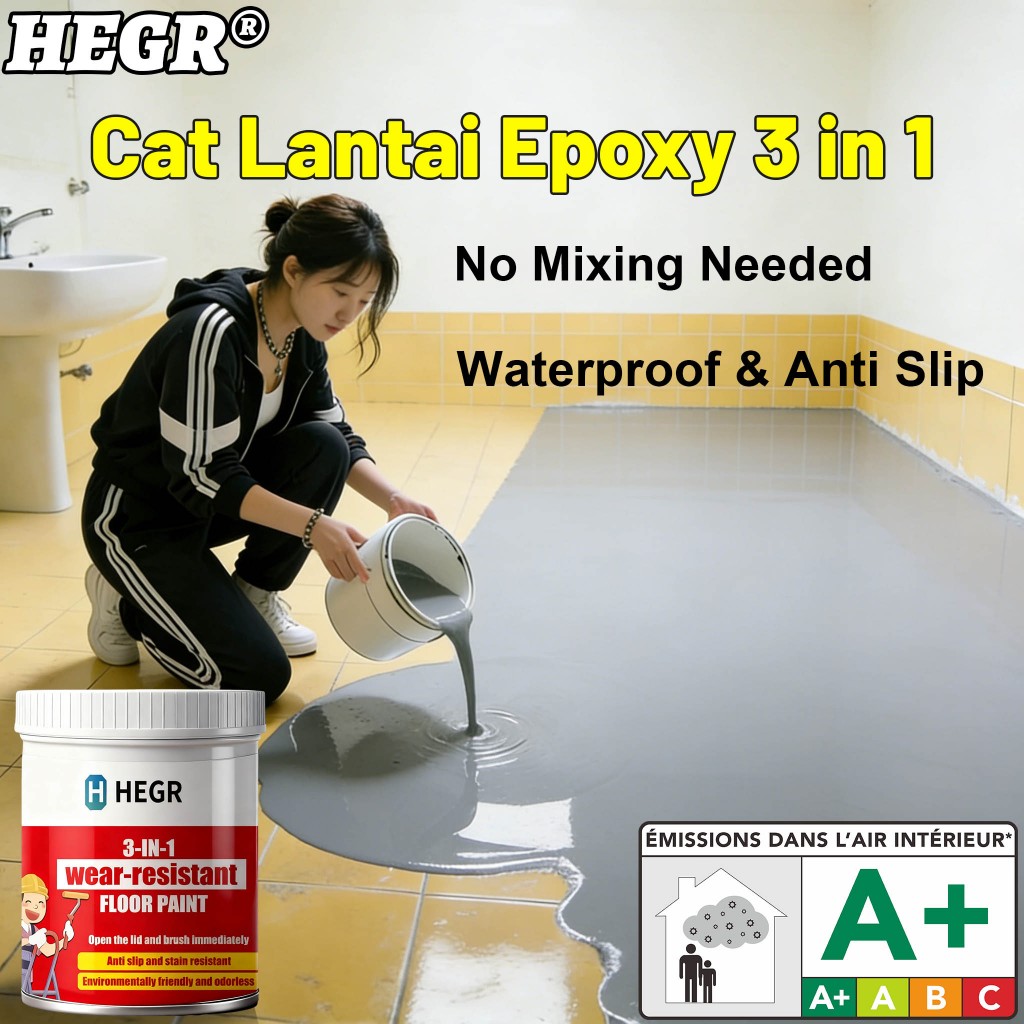 Jual 3in1 Cat Lantai Epoxy Self Flow Tahan Air Tahan Aus Ramah ...