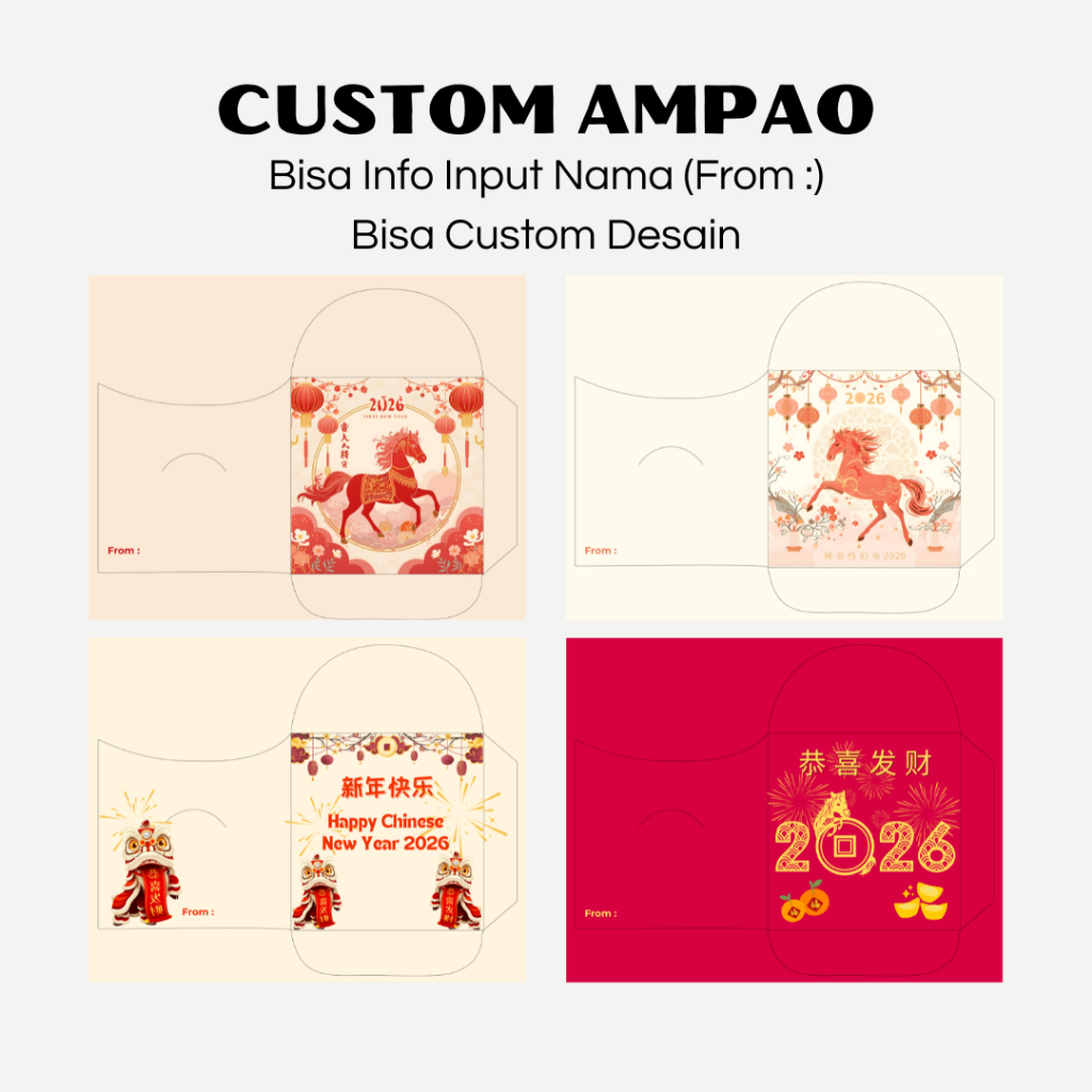 Jual Custom Cetak Ampao Imlek Ang Pao Chinese New Year | Money Envelope ...