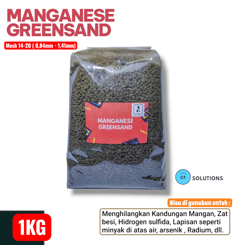Jual Manganese Greensand Media Filter Air Penyerap Mangan Besi 1Kg ...