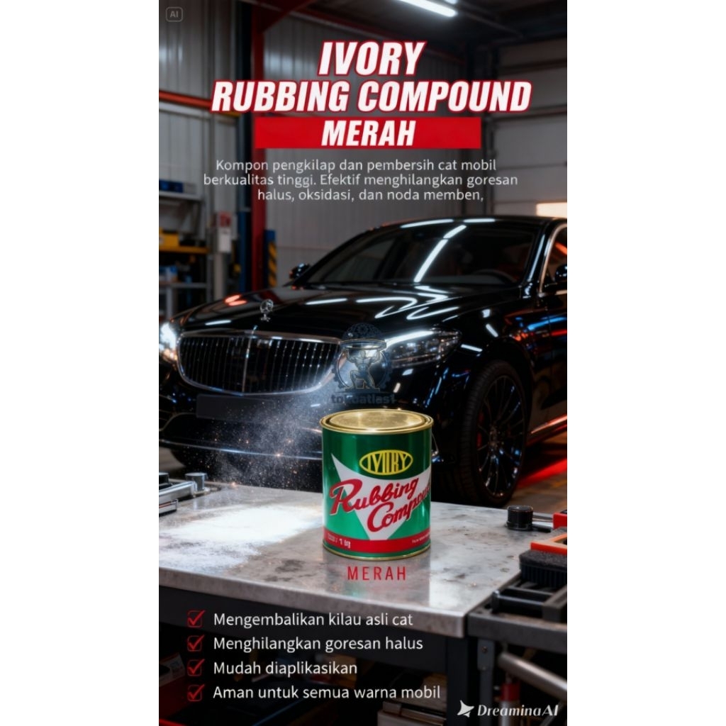 Jual Kompon 1kg MERAH, kompon rubbing compound 1kg MERAH, kompon ivory ...