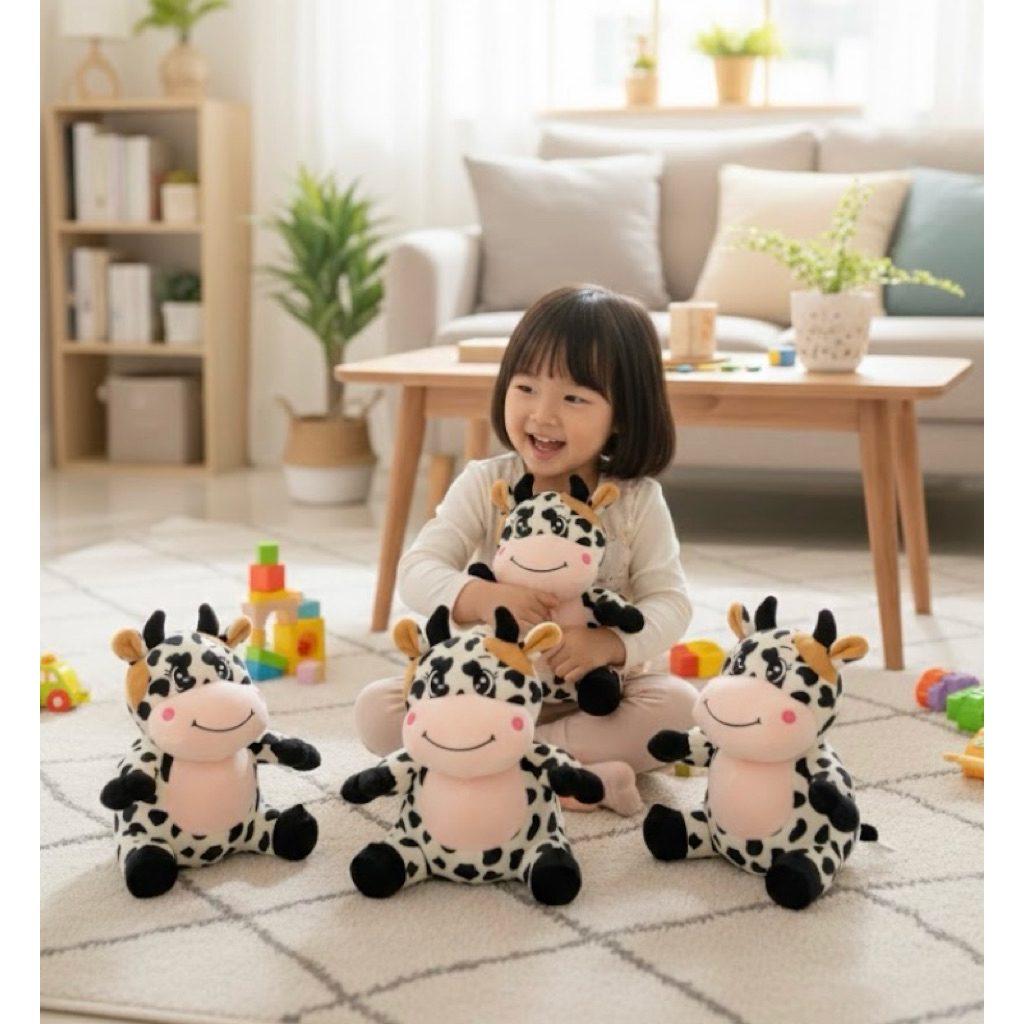 Jual Boneka sapi ukuran L mainan lucu dan unik untuk anak anak | Shopee ...