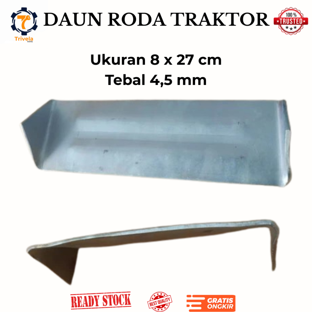 Jual Daun Roda Traktor 8x27 cm Tebal 4,5mm/Daun roda besi/Daun roda ...