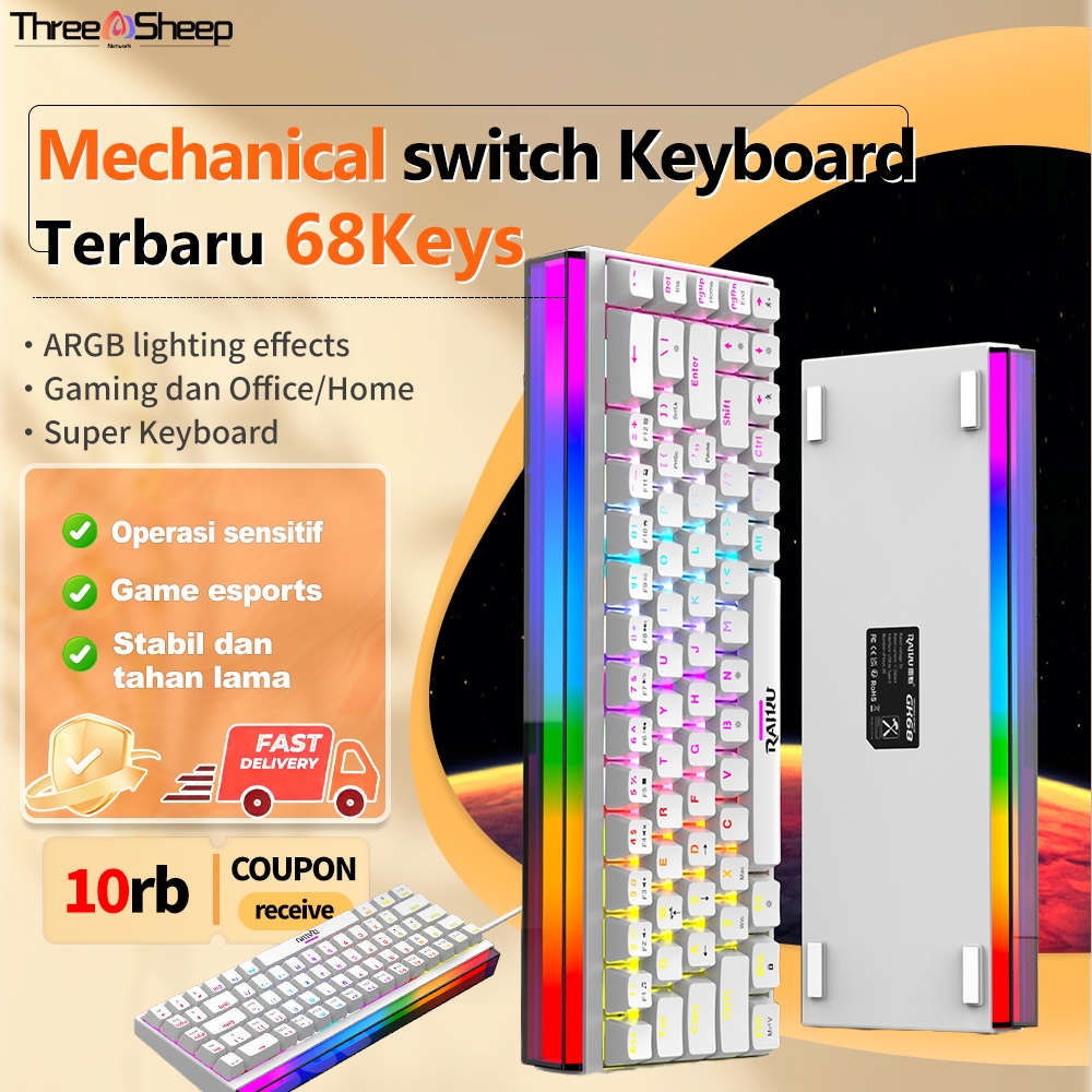 Jual Three Sheep Network Keyboard Mechanical Gaming 60% – Hot-Swappable ...