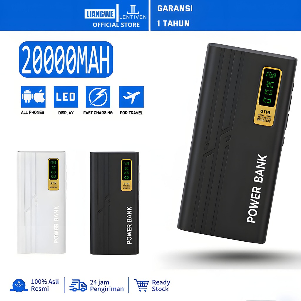 Jual LIANGWE LENTIVEN Powerbank Mini Fast Charging 20000mAh With Port ...