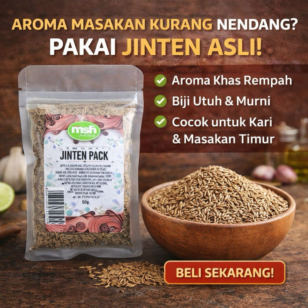 Jual MSH Jinten Pack 50 g , Jintan Putih Asli Murni , Jinten Putih ...