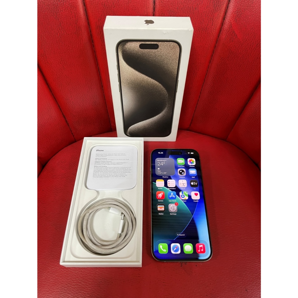 Jual iPhone 15 Pro 128gb iBox PA/A Natural Titanium Fullset Original | Shopee Indonesia