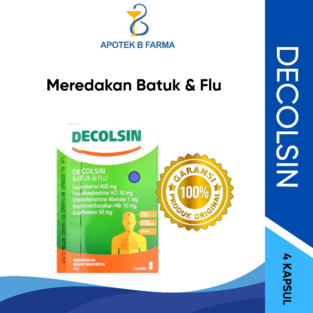 Jual Decolsin Strip 4 Kapsul Meredakan Flu Dan Batuk | Shopee Indonesia
