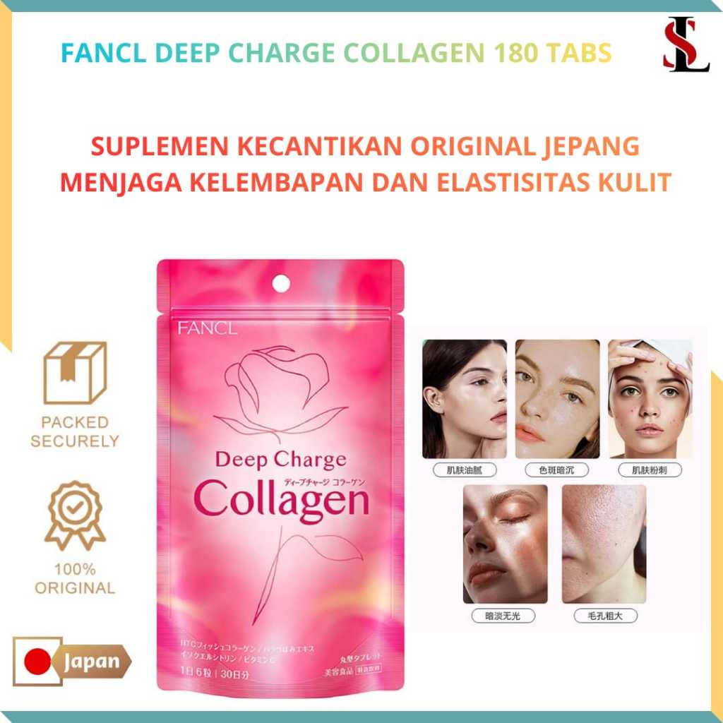 Jual Fancl Deep charge collagen kolagen 180 tabs 30 days Japan | Shopee ...
