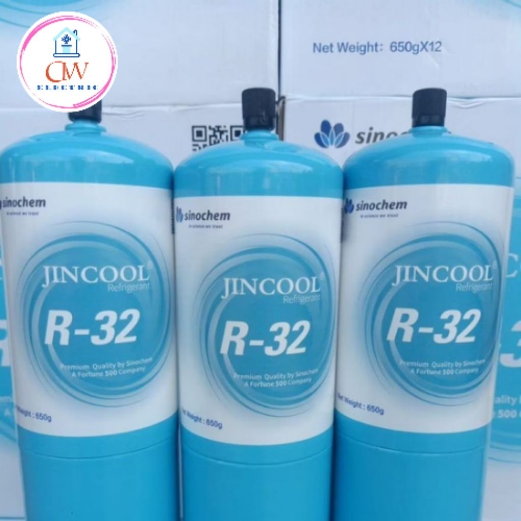 Jual refrigerant R32/R 32 jincool isi 650 gram,harga/botol | Shopee ...