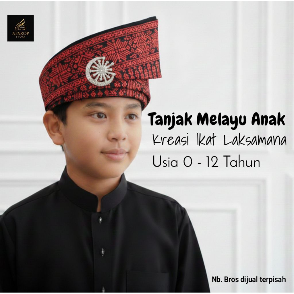 Jual Tanjak/Tengkolok Melayu Anak 0-12 Tahun Full Songket Premium Model ...