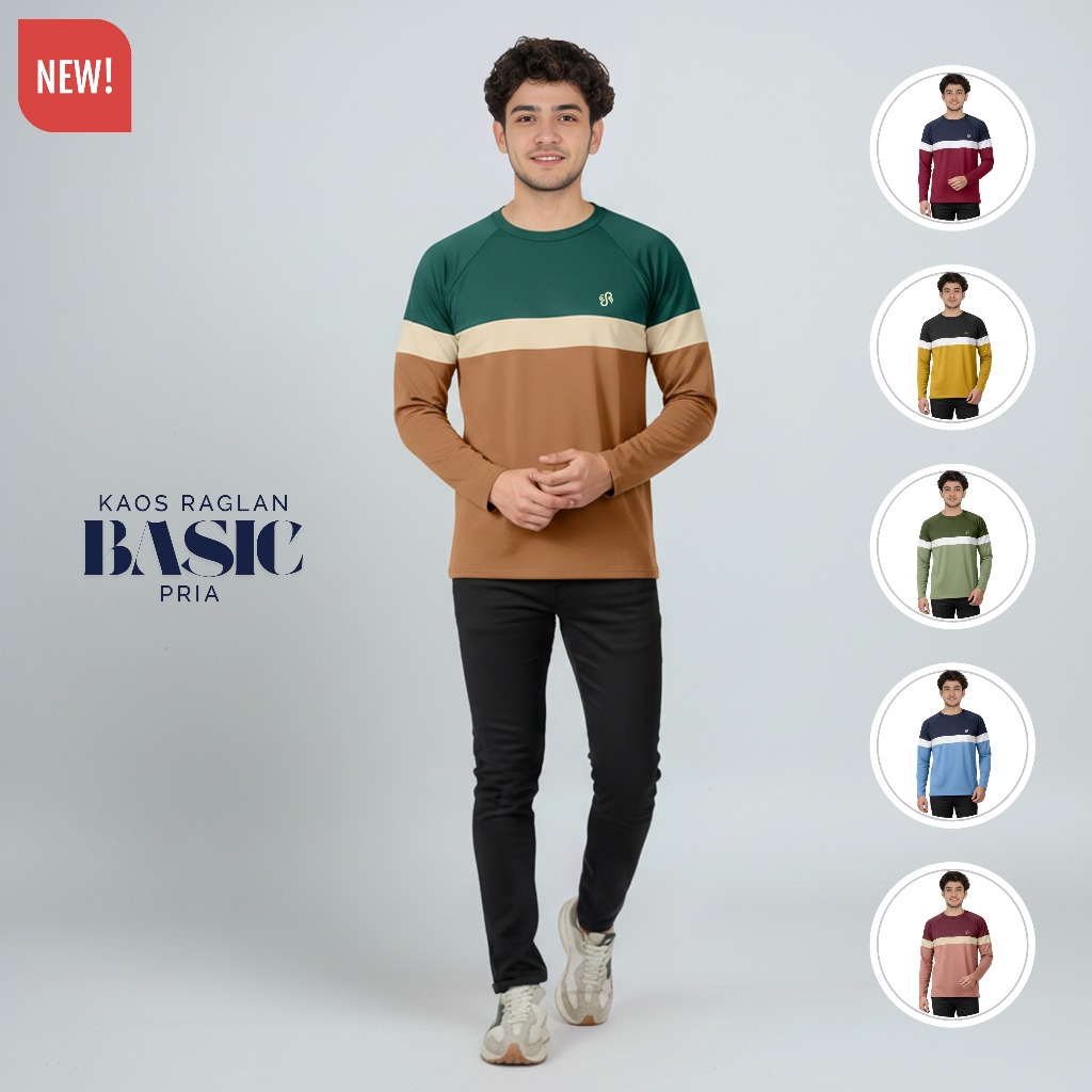Jual Indonesia Raglan Kaos Pria Lengan Panjang Oversize Combed 24s ...