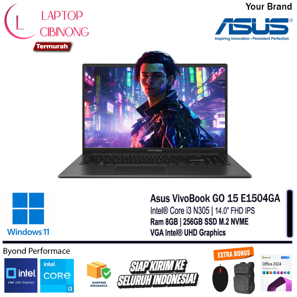 Jual Laptop Asus Vivobook Go 15 E1504GA Intel Core I3 N305 8GB 512GB ...