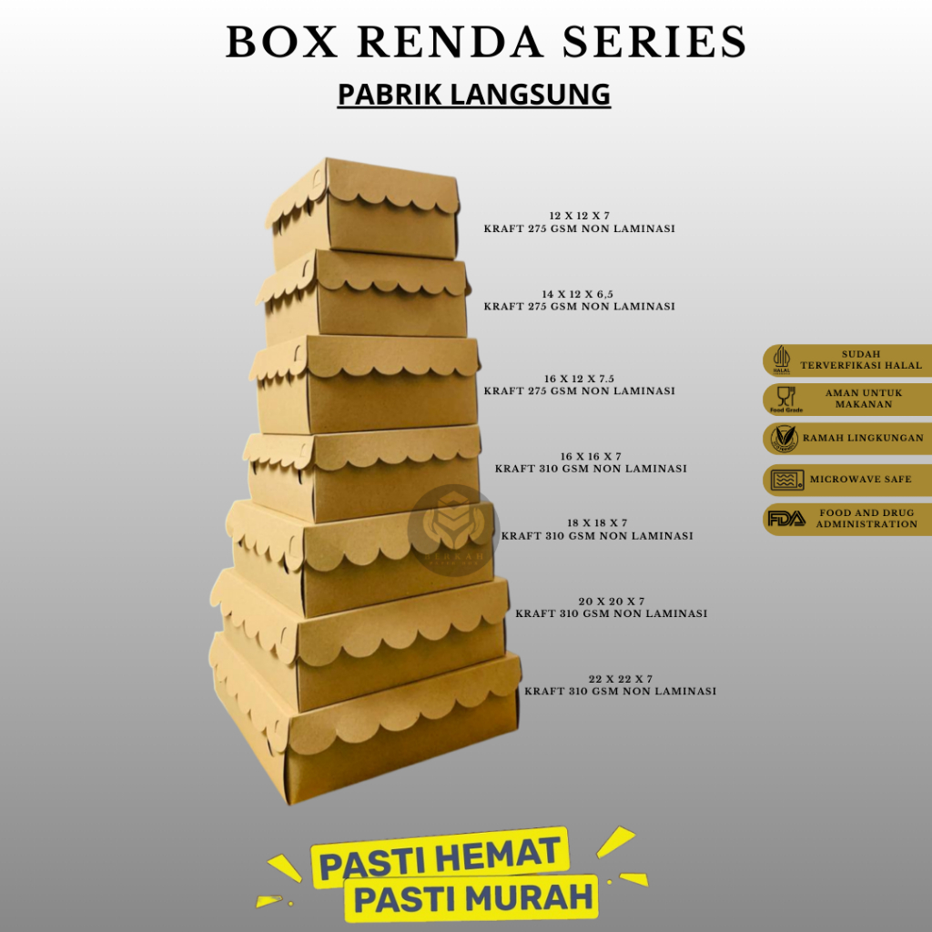 Jual Dus Snack 12x14 Box Snack 14x12 Dus 12x14 Box Roti (BAR1K1-Non ...
