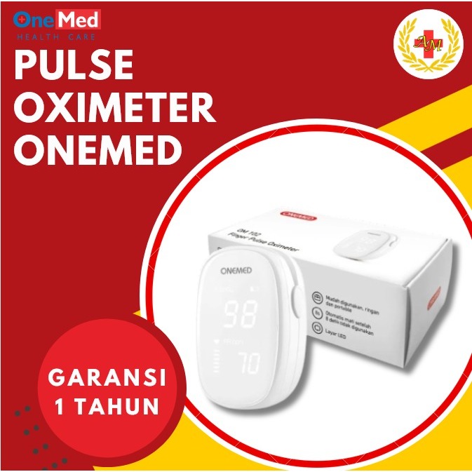 Jual Pulse Oximeter Onemed Fingertip Pulse Oxymeter Saturasi Oksigen O2 ...
