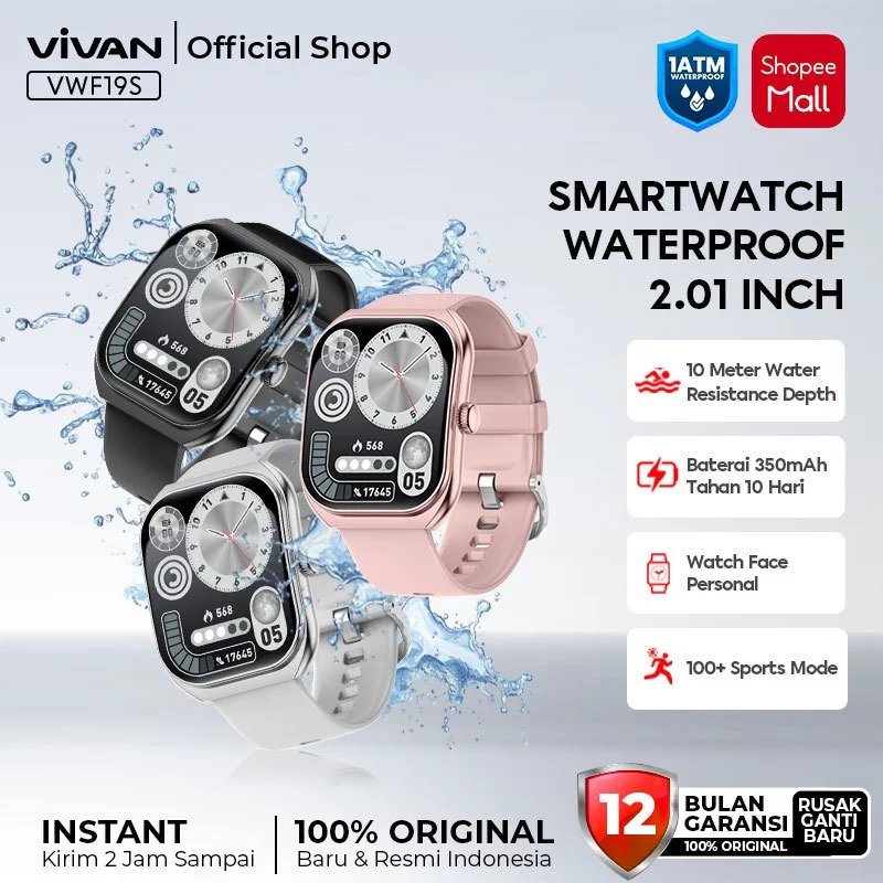 Jual [EXCLUSIVE LAUNCH] VIVAN Smart Watch 1.39 Inch Waterproof IP68 100 ...