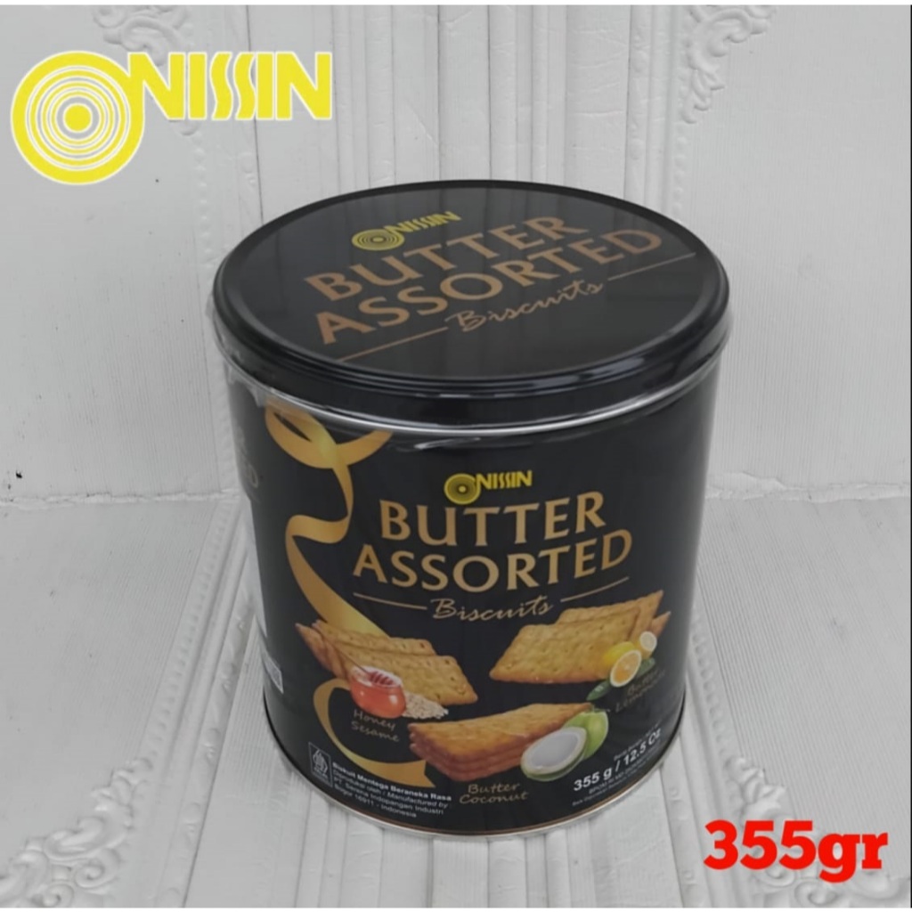Jual Nissin butter assorted biscuits kemasan kaleng bulat 355gr ...