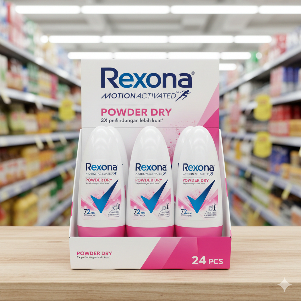 Jual Rexona Roll On Powder Dray 45ML Perkarton/24Pcs | Shopee Indonesia