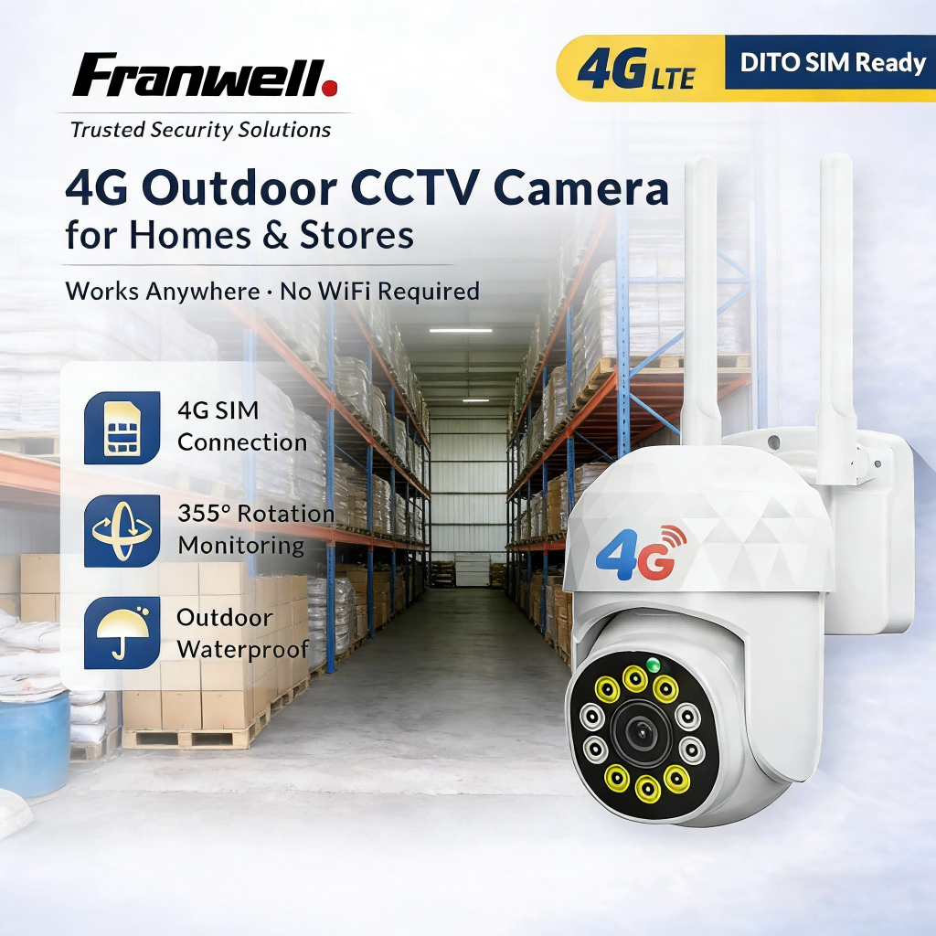 Jual Franwell 4G LTE CCTV Outdoor 5MP Bebas WiFi Tahan Air & Putar 360 ...