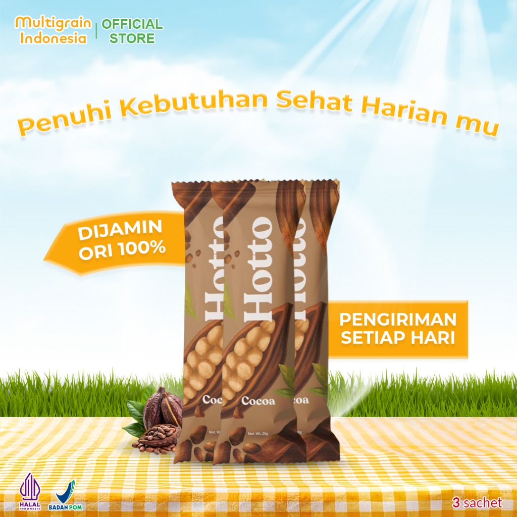 Jual Hotto Purto Multigrain Hotto Cocoa 1 Pouch isi 16 Sachet | Shopee ...