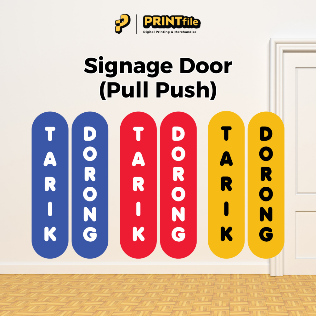 Jual PRINTFILE - Push Pull Sign Akrilik | Tarik Dorong Pintu Kantor ...