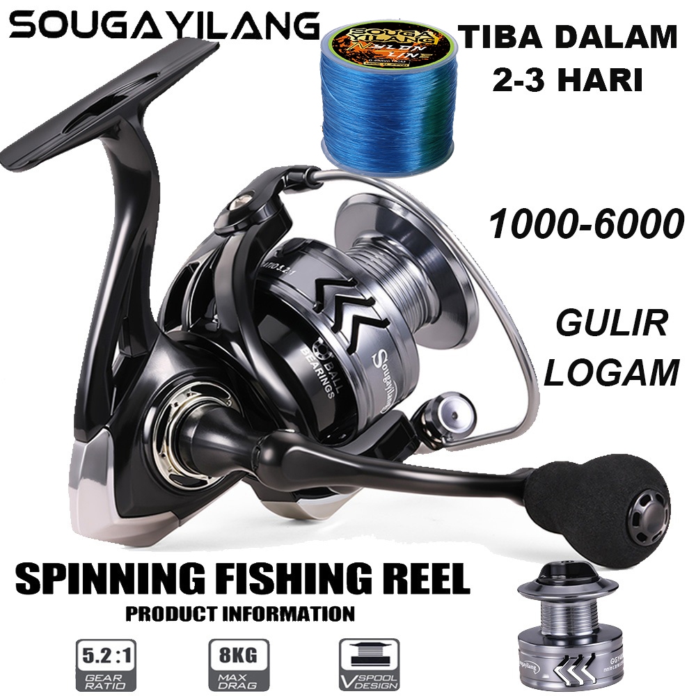 Jual Sougayilang Reel Pancing Fishing Reel 1000-6000 5.2:1 5-10Kg ...