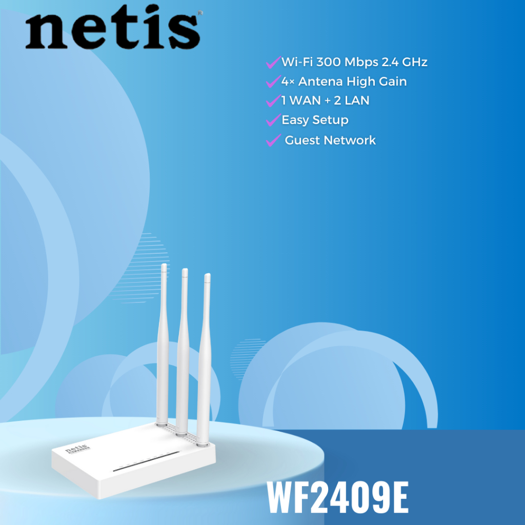 Jual NETIS WF2409E WIRELESS N ROUTER 300Mbps | Shopee Indonesia