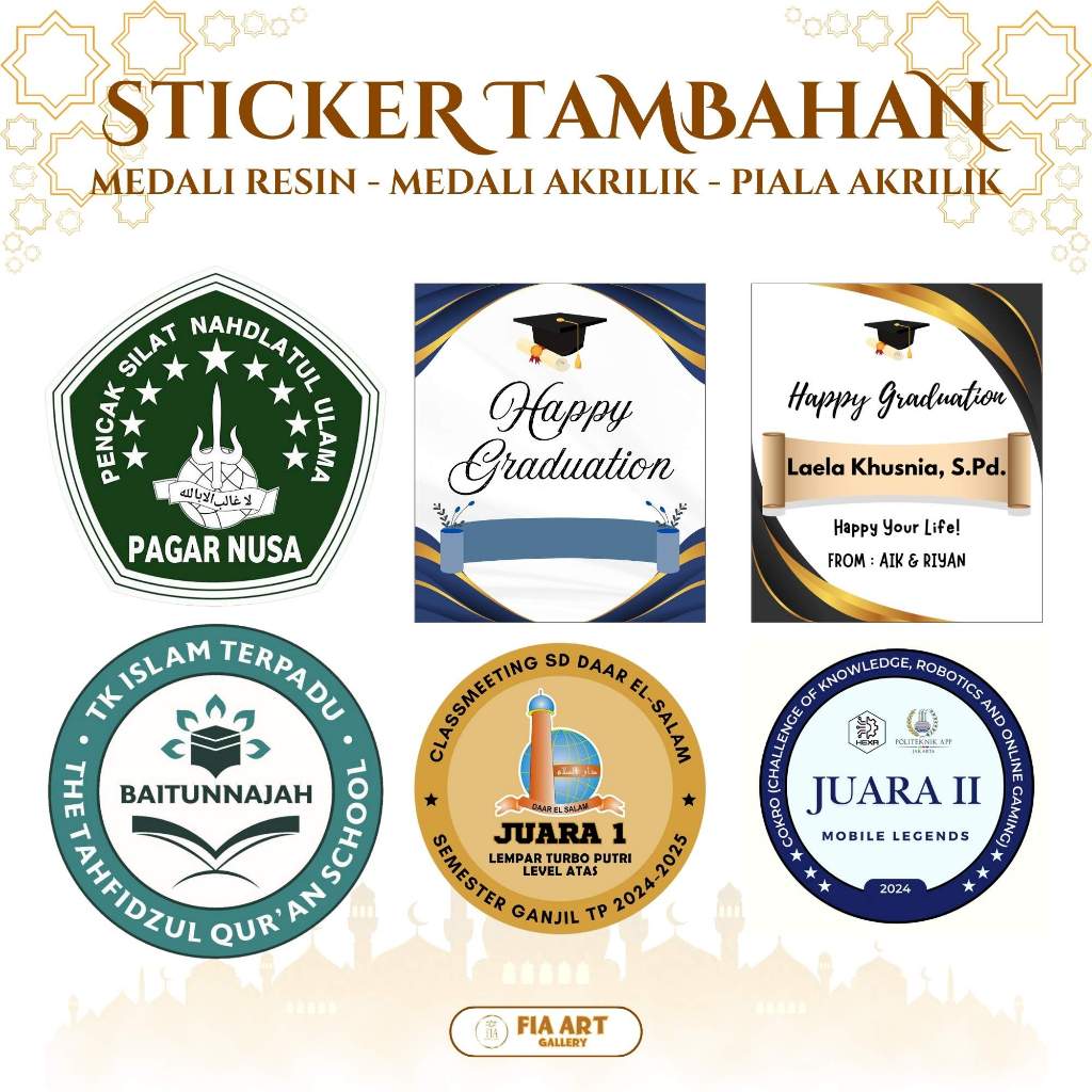 Jual STICKER TAMBAHAN MEDALI PIALA PLAKAT | Shopee Indonesia