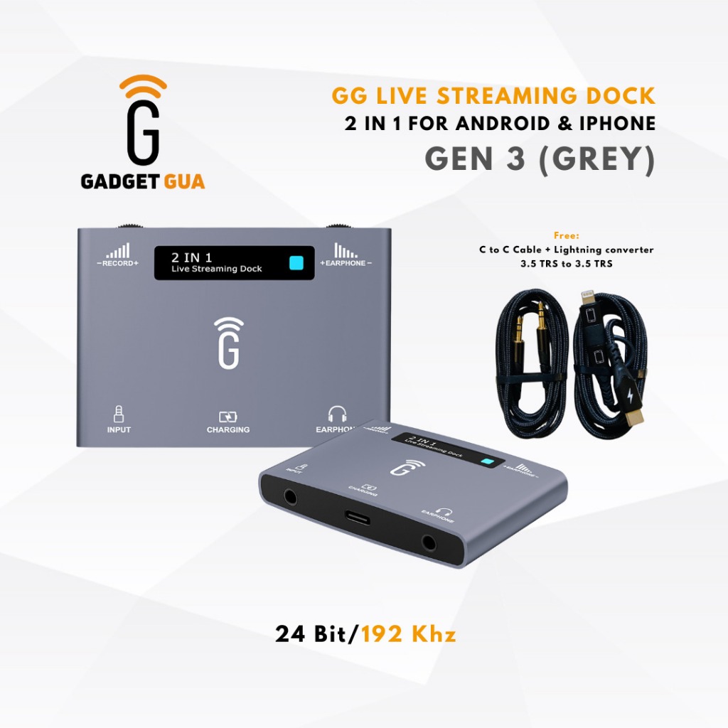 Jual GG Live Streaming Dock 2 in 1 untuk Android & iPhone - Gen 3 (GREY ...
