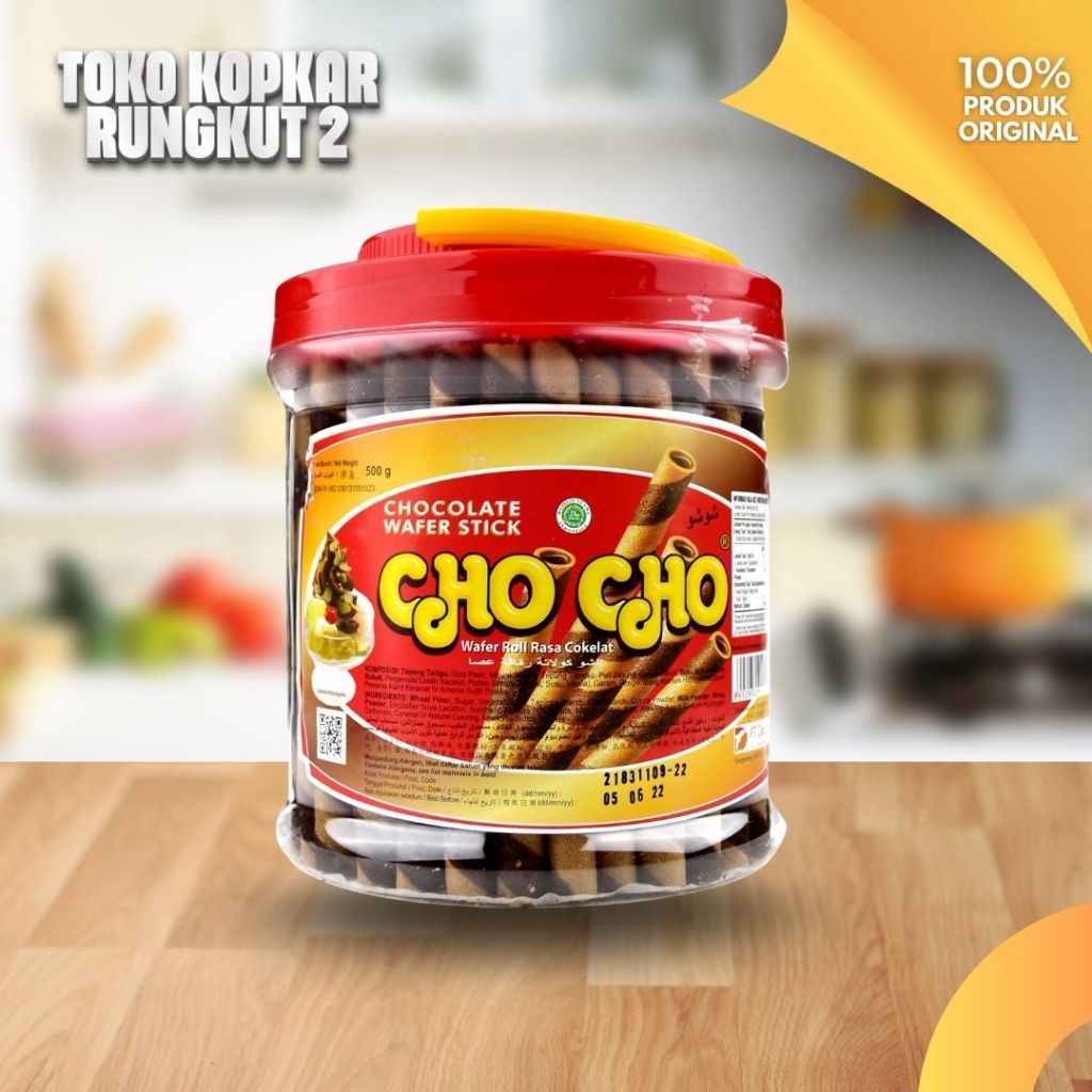 Jual CHO-CHO WAFER ROLL CHOCO 500GR | Shopee Indonesia