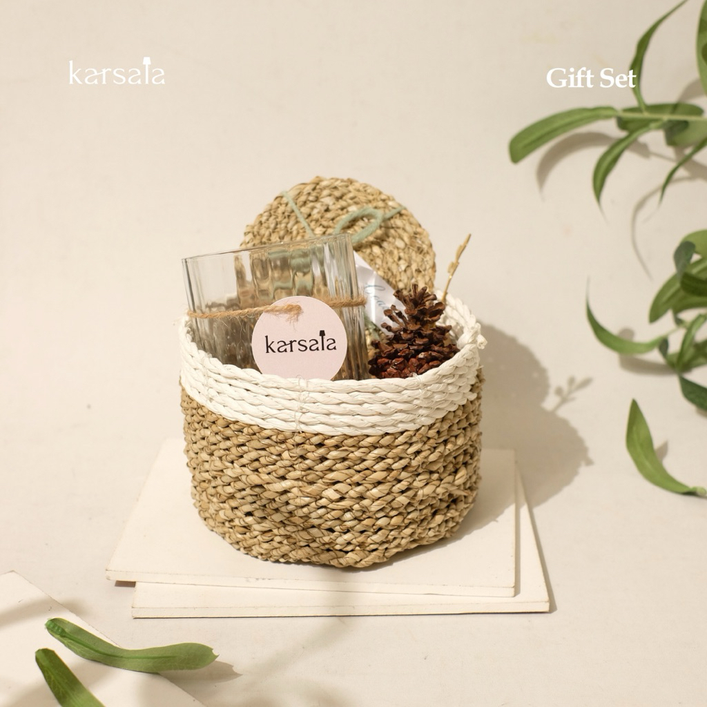 Jual KARSALA Cara Hampers Box | Cover Pot | Vas Bunga Anyaman Seagrass ...