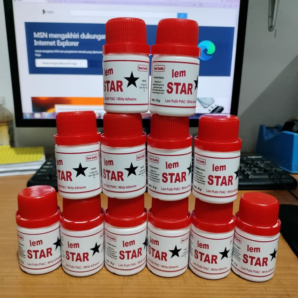 Jual Lem Star 50g Mini / Lem Putih PVAc / Lem Serbaguna Prakarya / Lem ...