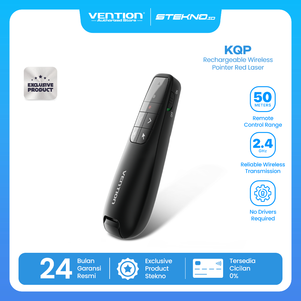 Jual Vention Wireless Presenter Remote Red Laser Pointer with Air Mouse ...