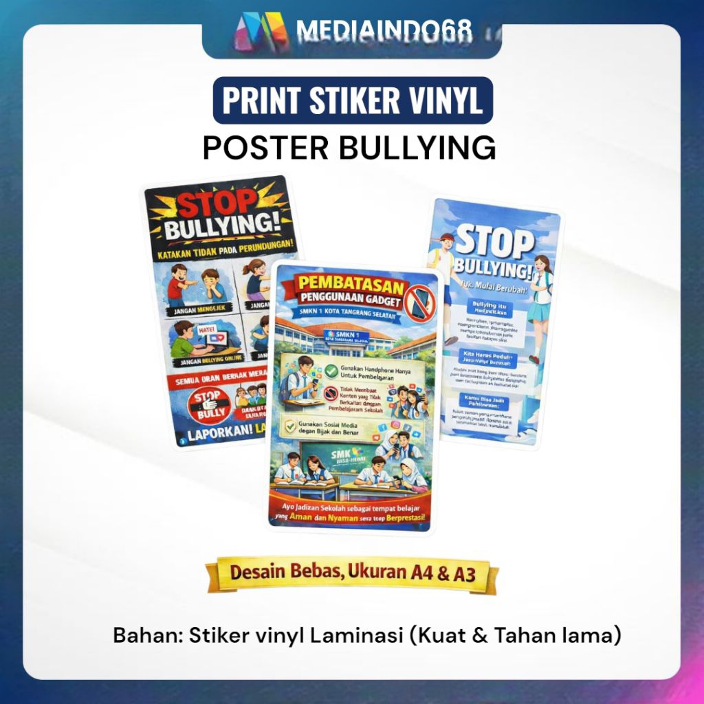 Jual STIKER VINYL STOP BULLYING - POSTER ANTI PERUDUNGAN, STIKER ...