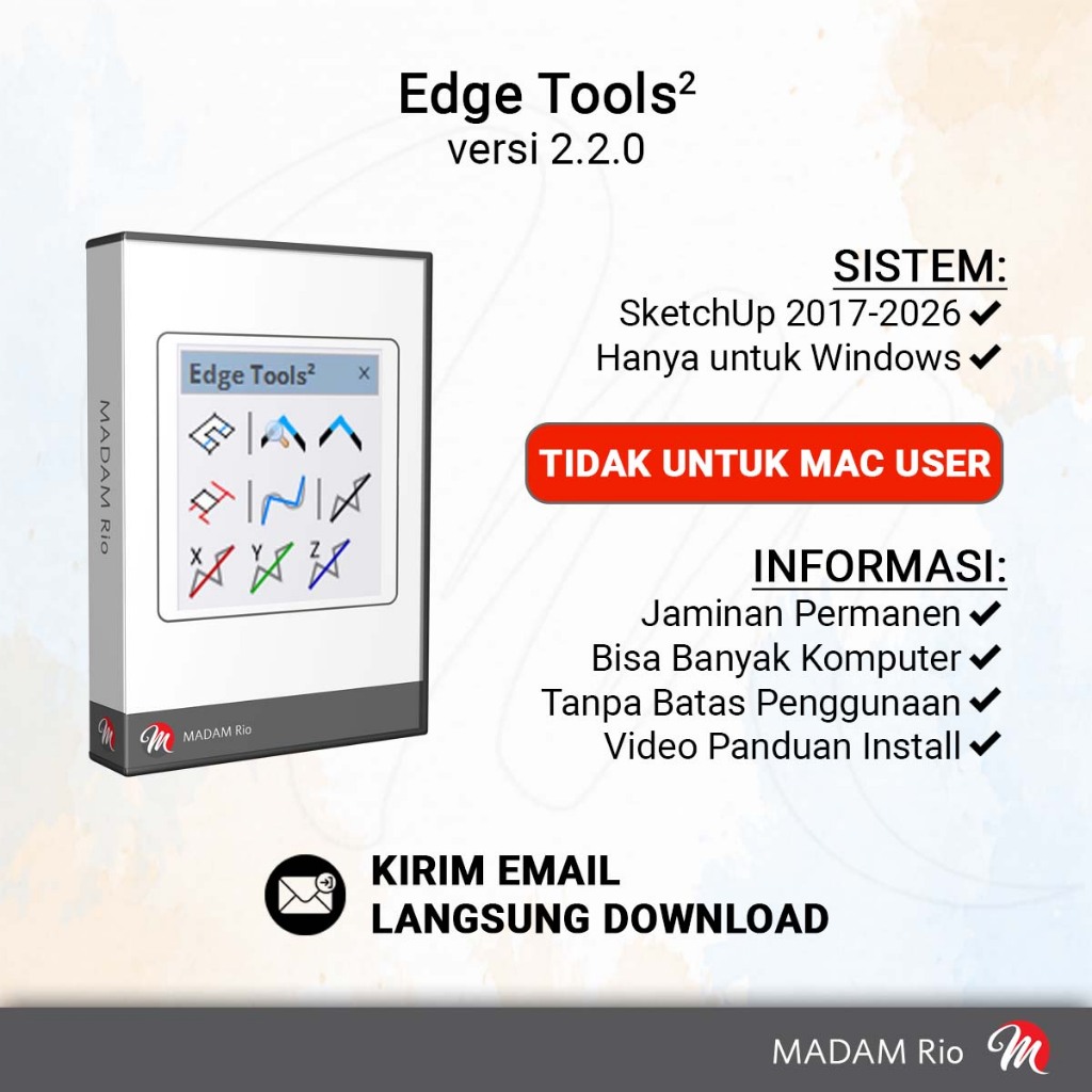 Jual Edge Tools 2 Plugin SketchUp Full Versi Permanen | Shopee Indonesia