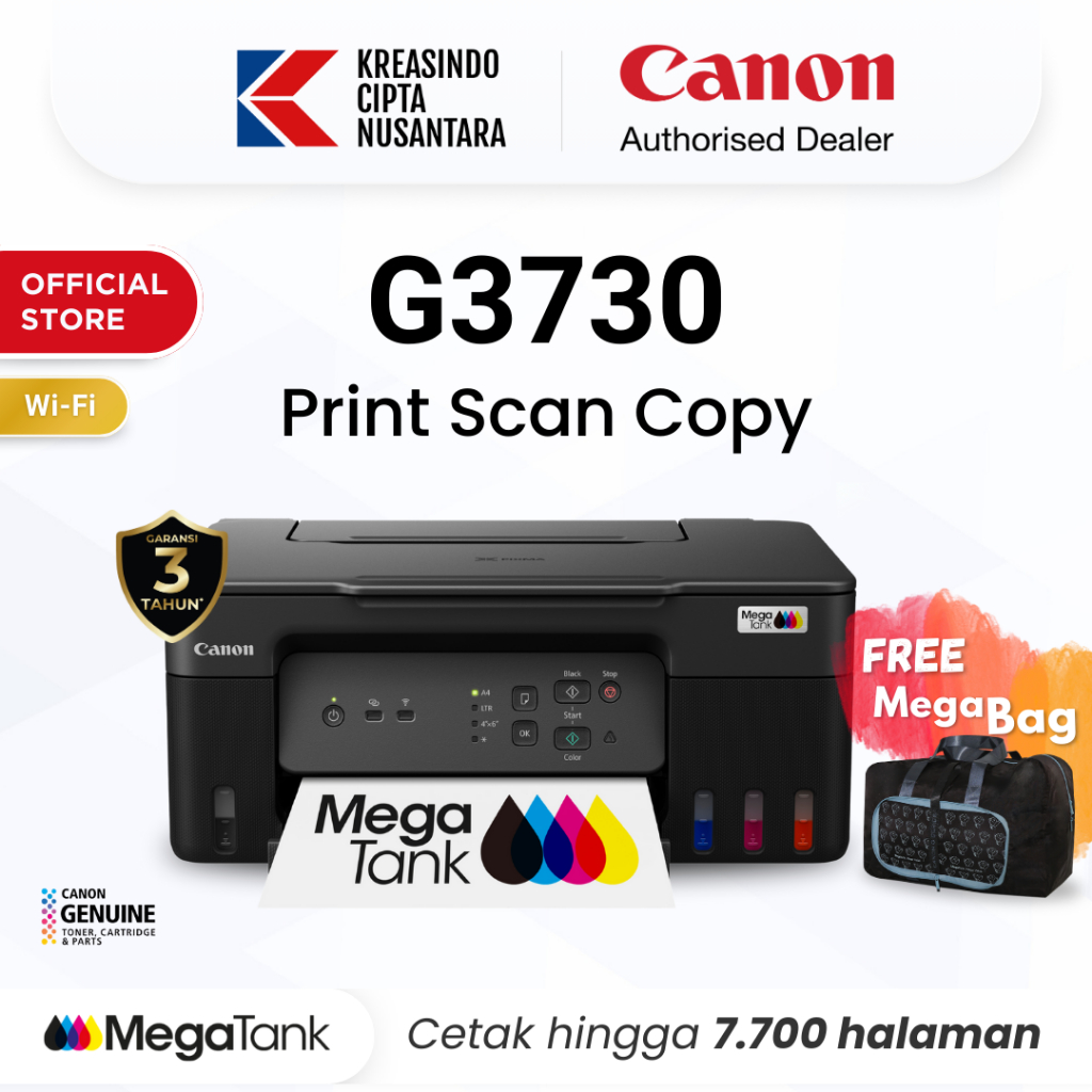 Jual Printer Wifi Canon G3730 Hitam - Ink Tank Wireless All In One ...