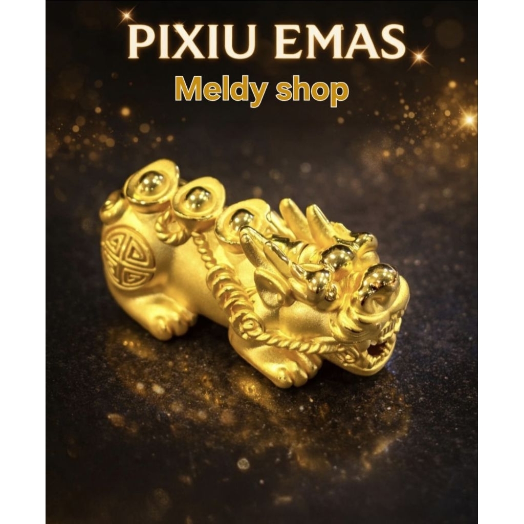 Jual charm untuk gelang / liontin pixiu pi xiu emas saja naga jilin ...