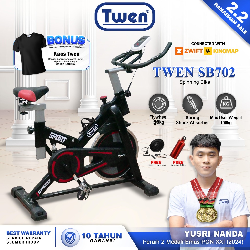 Jual TWEN Spinning Bike SB701 New SB702 NEW Spin Bike Sepeda Kardio ...
