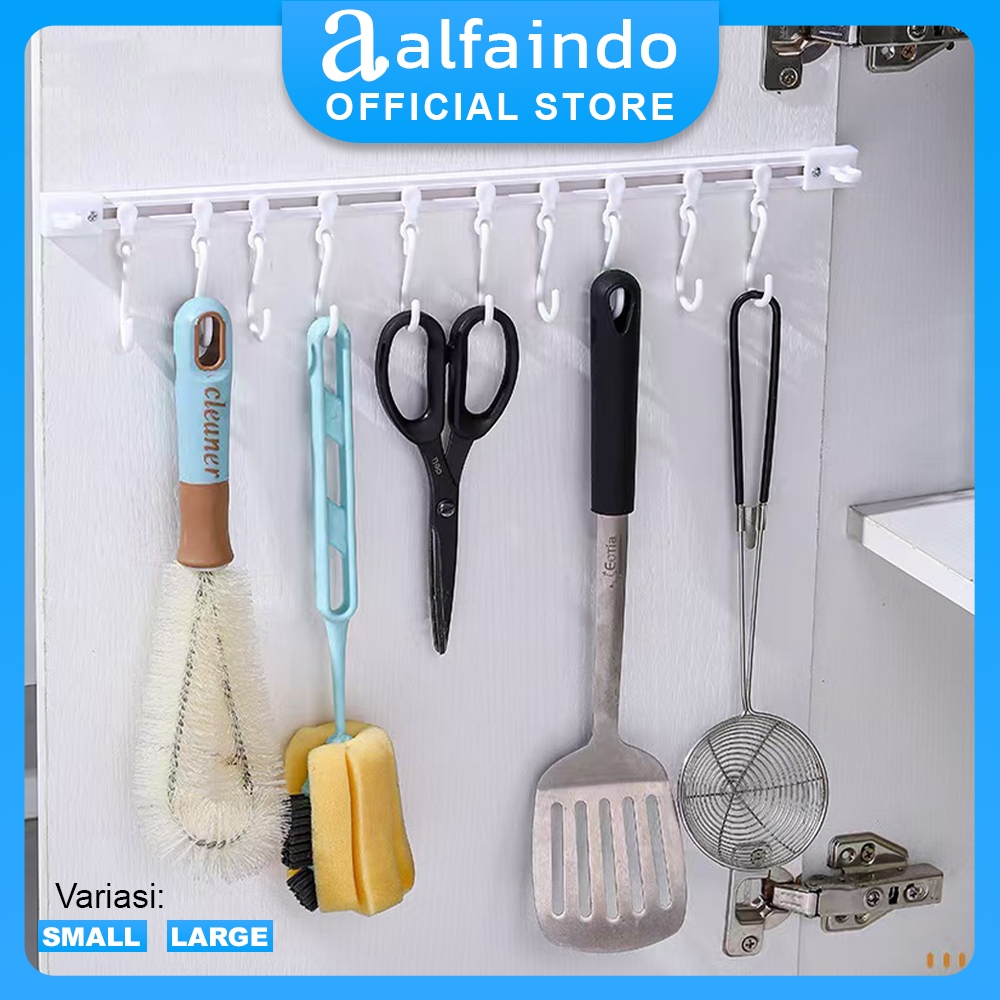 Jual Gantungan Serbaguna Kait Rel Tempel Geser Dapur Multifungsi 10 ...