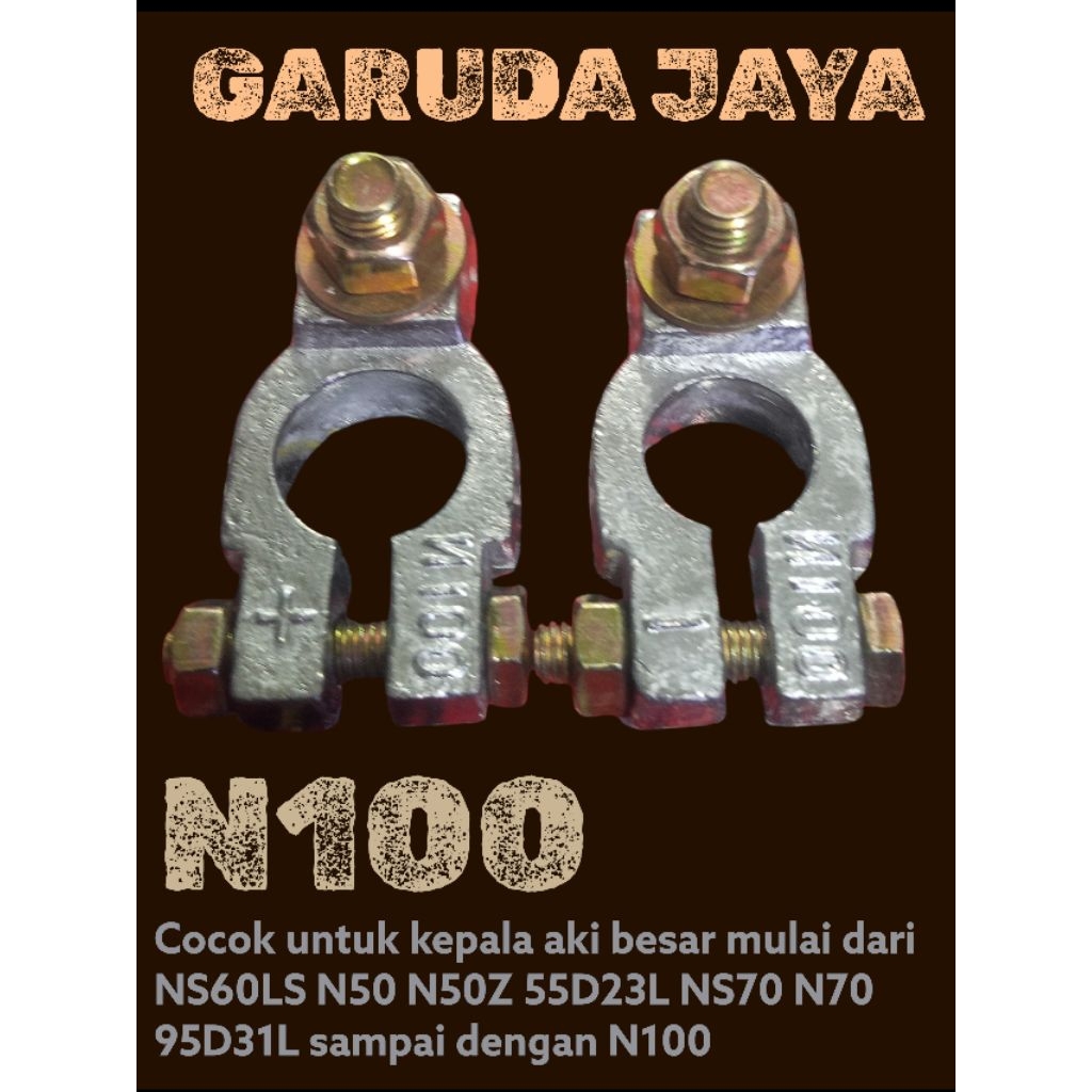 Jual [ B ]kepala aki klem aki besar N100 timah merk GARUDA JAYA kuat ...