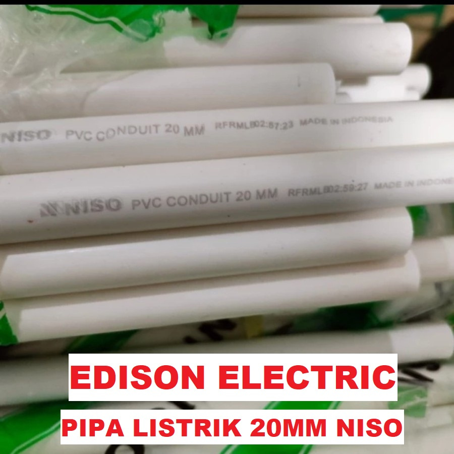 Jual Pipa Conduit 20MM / Pipa Listrik PVC 20MM PUTIH NISO | Shopee ...