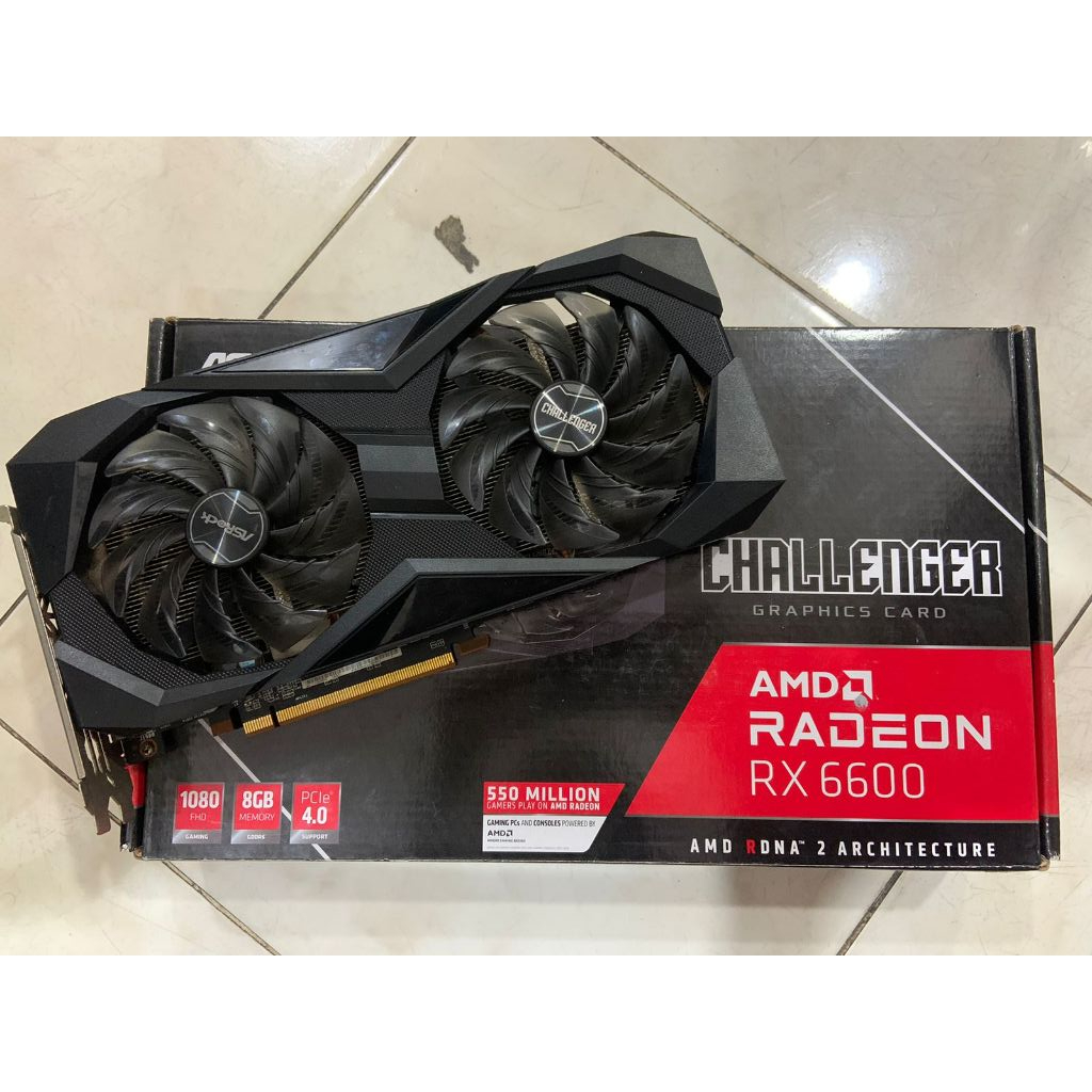 Jual VGA AMD Asrock Radeon RX 6600 / RX 6600 8GB GDDR6 Challenger D ...