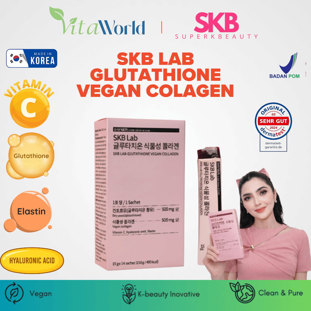 Jual DAYSKIN - SKB Lab Glutathione Vegan Collagen 15 gr | Shopee Indonesia