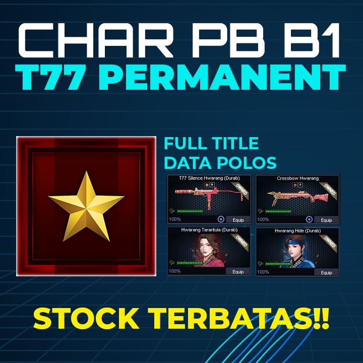 Jual CHAR PB - Char PointBlank Brigadir T77 Permanent + Senjata Warna ...