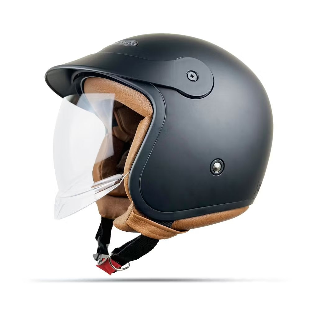 Jual Helm ALV NEMO Original || Half Face Retro SNI ABS pet Kaca Visor ...