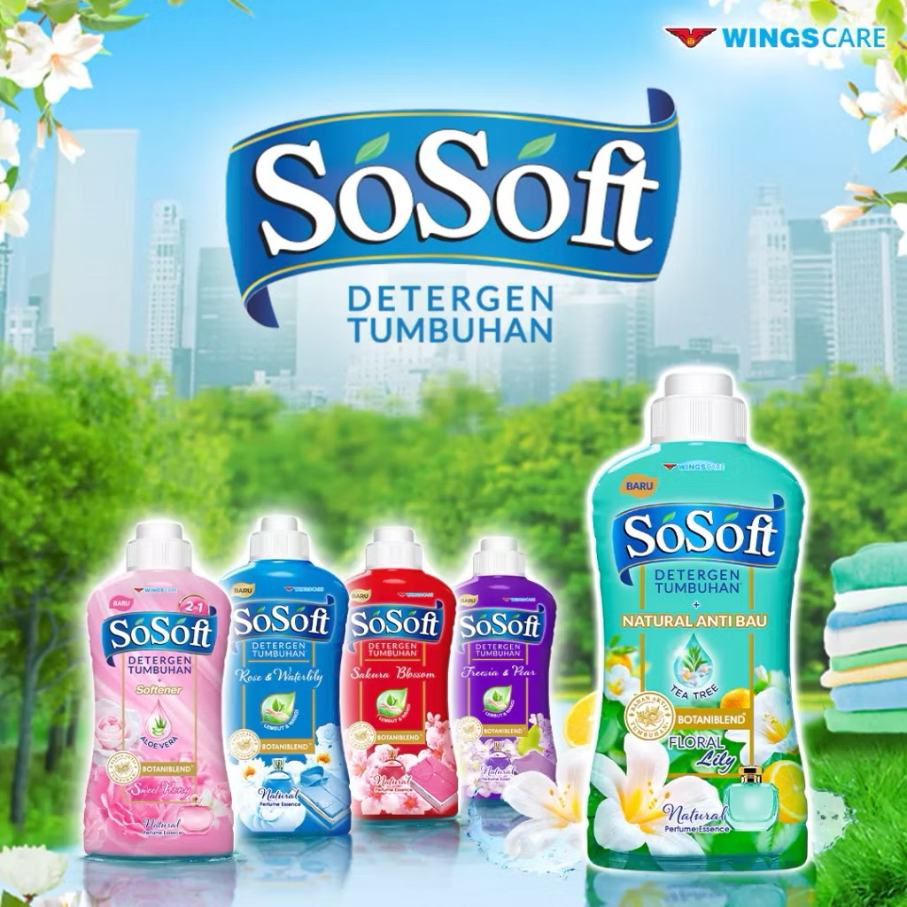 Jual SOSOFT DETERJEN CAIR BOTOL 700ml, RINSO 510ml LIQUID DETERJEN CAIR ...