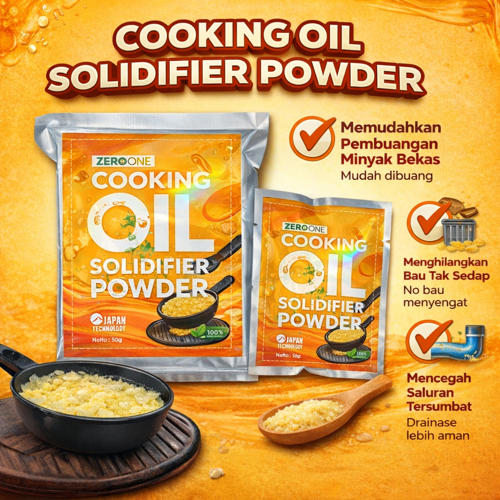 Jual ZeroOne Cooking Oil Solidifier Powder 50gr 20gr Solusi Praktis ...