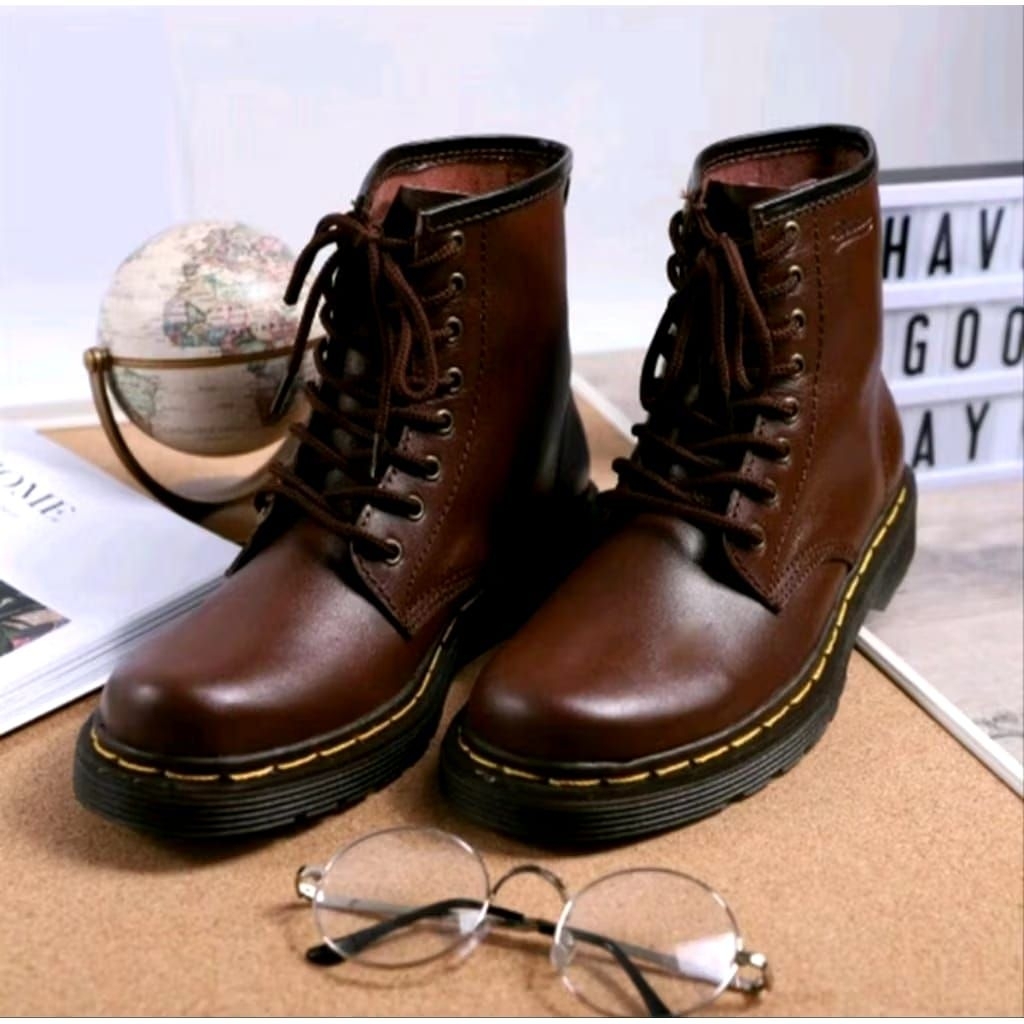 Jual sepatu Dokmart pria 8holl 3holl low boots formal casual free box ...