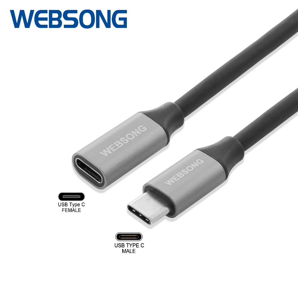 Jual Kabel USB Type C 3.2 Gen 2 10Gbps Male to Female 20CM 1M 2M Full ...