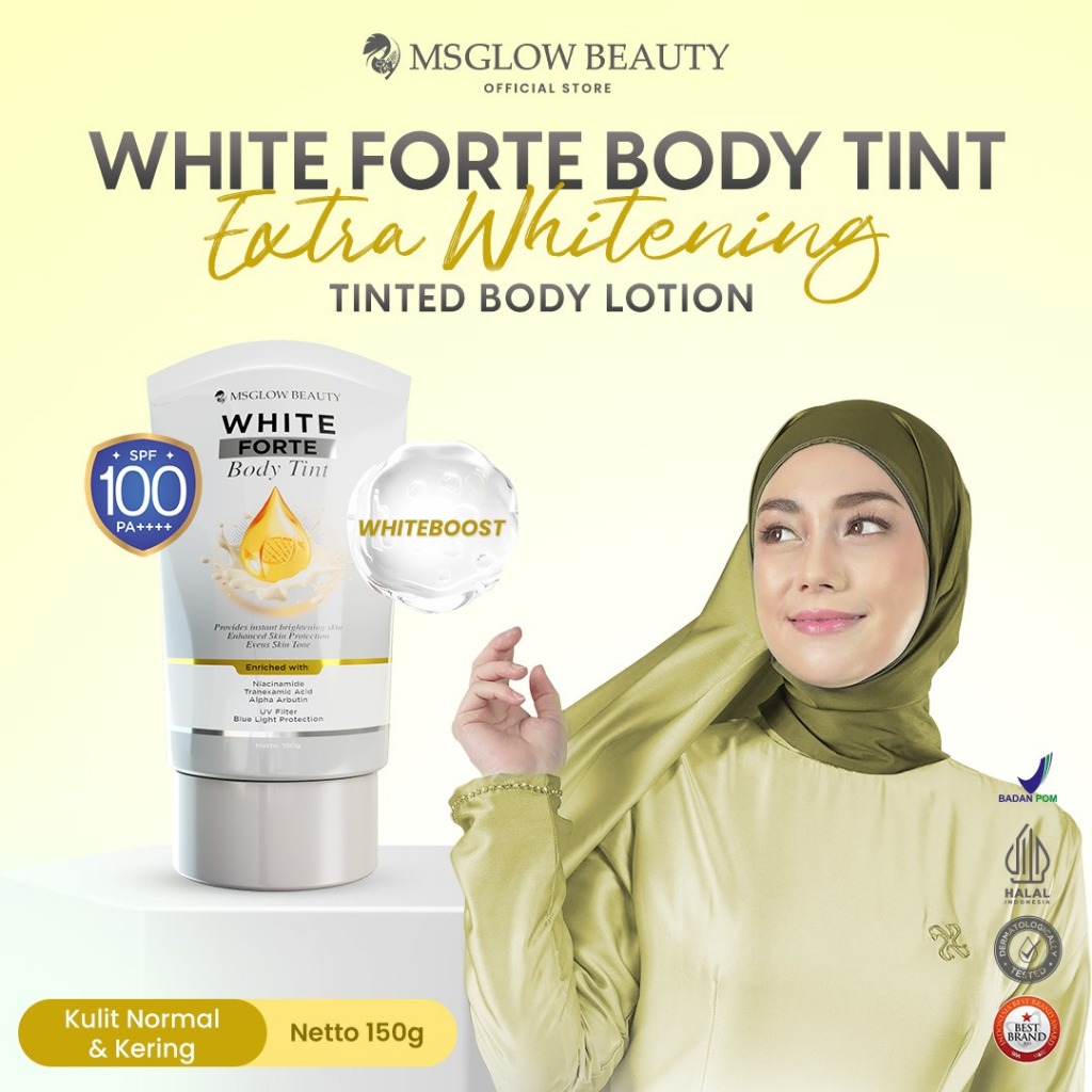 Jual MS GLOW - WHITE FORTE BODY TINT - 150 GR | Shopee Indonesia